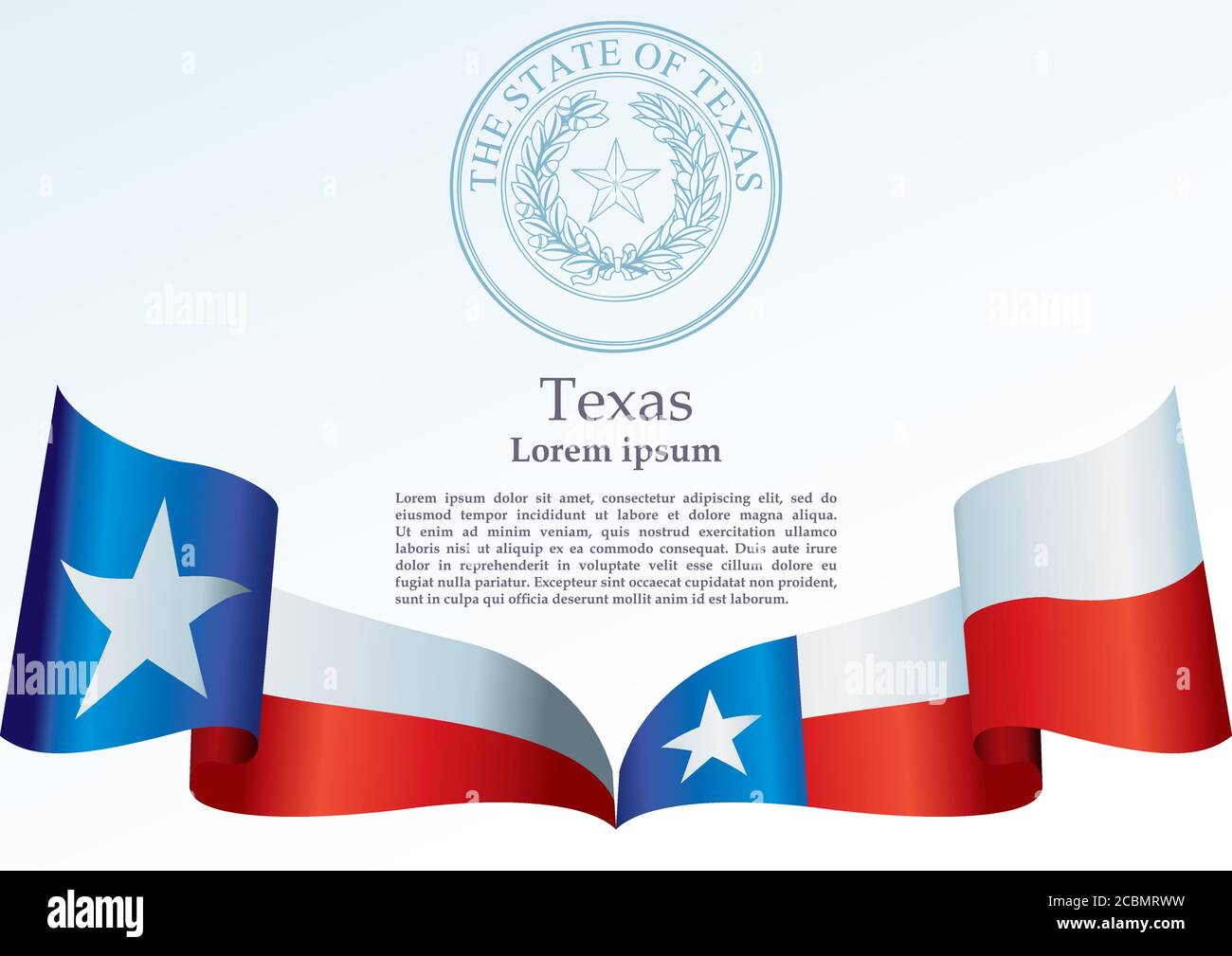 Texas flag. Template for the award, an official document with the flag ...