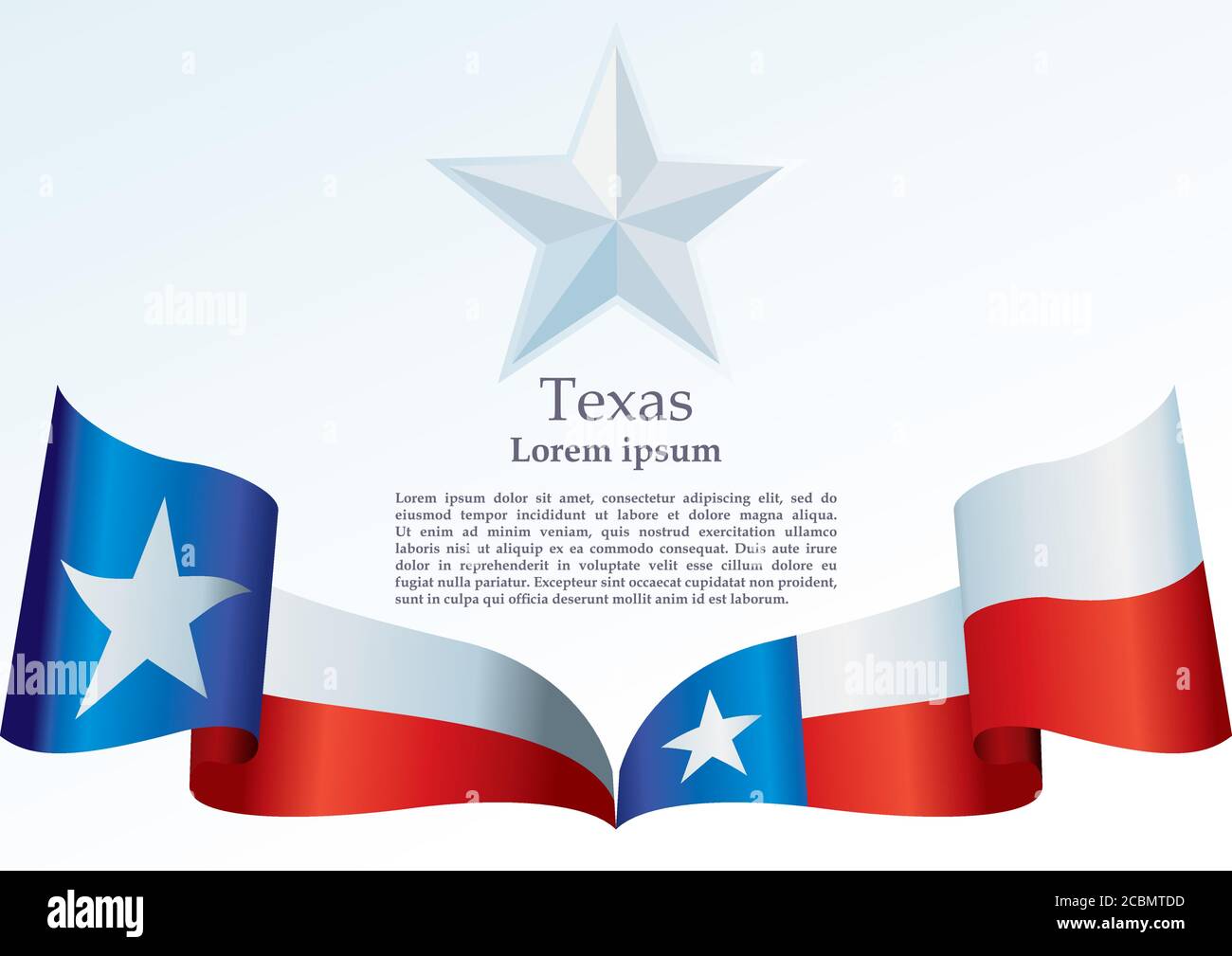 Texas flag. Template for the award, an official document with the flag ...