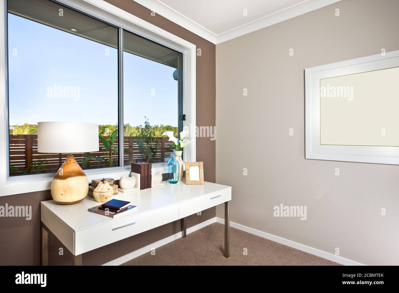 A bright workroom in a luxury house Stock Photo - Alamy