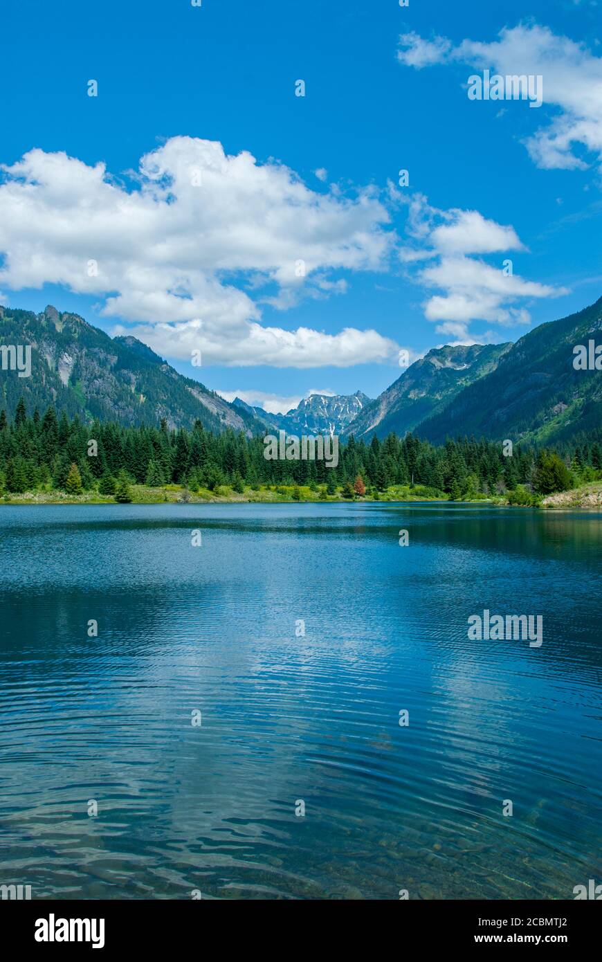 View of Gold Creek Pond, Gold Creek Recreation Area, in the Cascade ...