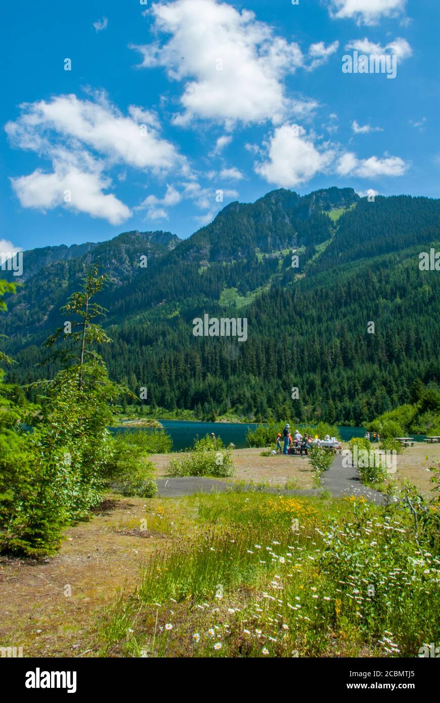 Landscape at Gold Creek Pond, Gold Creek Recreation Area, in the ...
