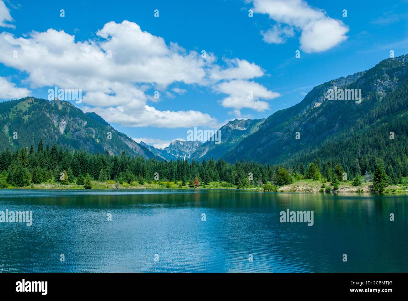 View of Gold Creek Pond, Gold Creek Recreation Area, in the Cascade ...