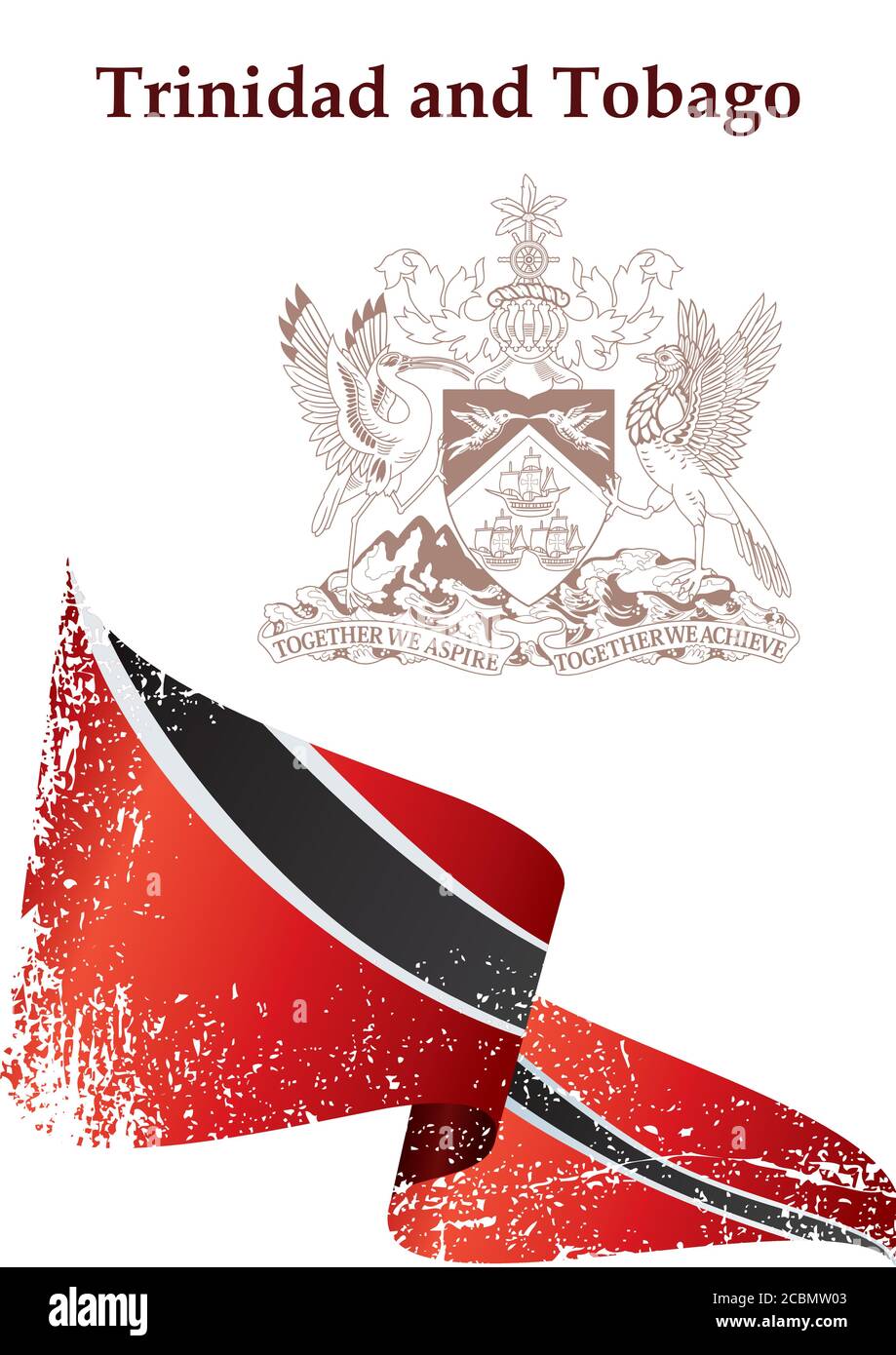 Flag of Trinidad and Tobago, Republic of Trinidad and Tobago. Template ...