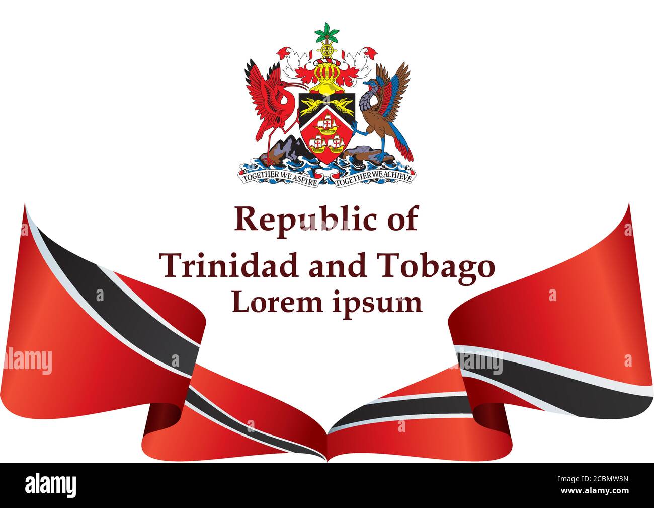 Flag of Trinidad and Tobago, Republic of Trinidad and Tobago. Template ...