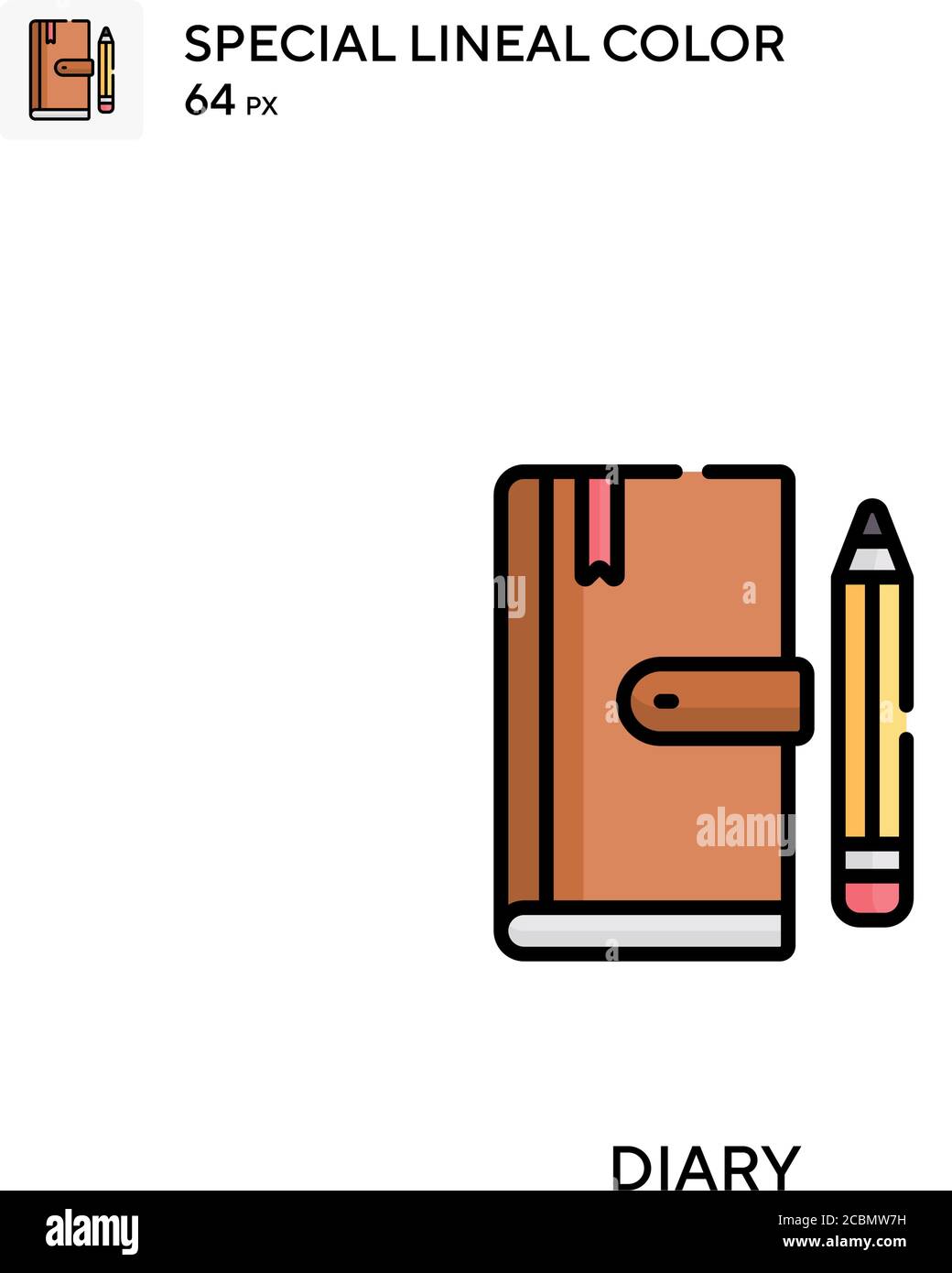 Diary Special lineal color vector icon. Diary icons for your business ...
