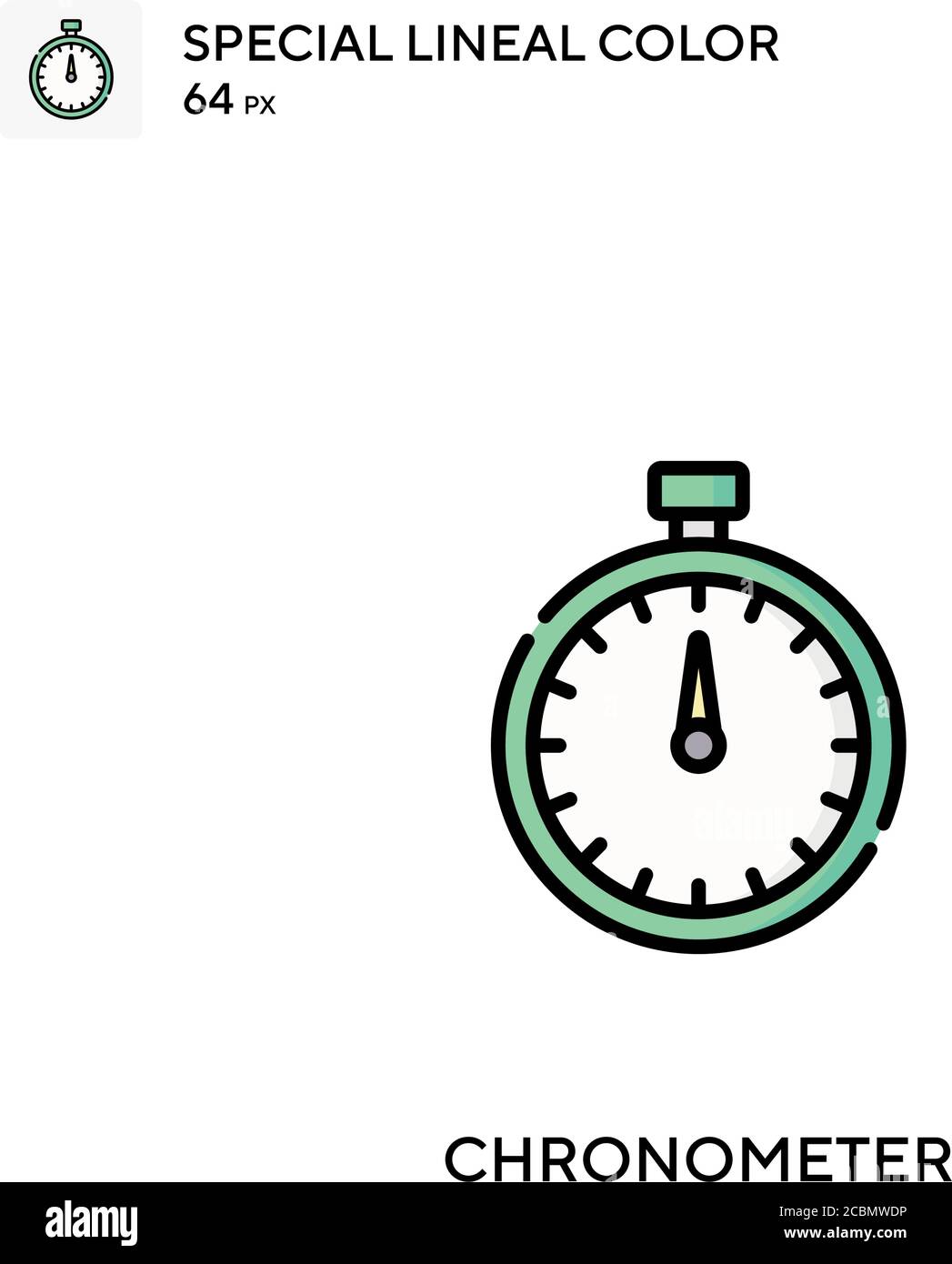 Chronometer Special lineal color vector icon. Chronometer icons for your business project Stock ...
