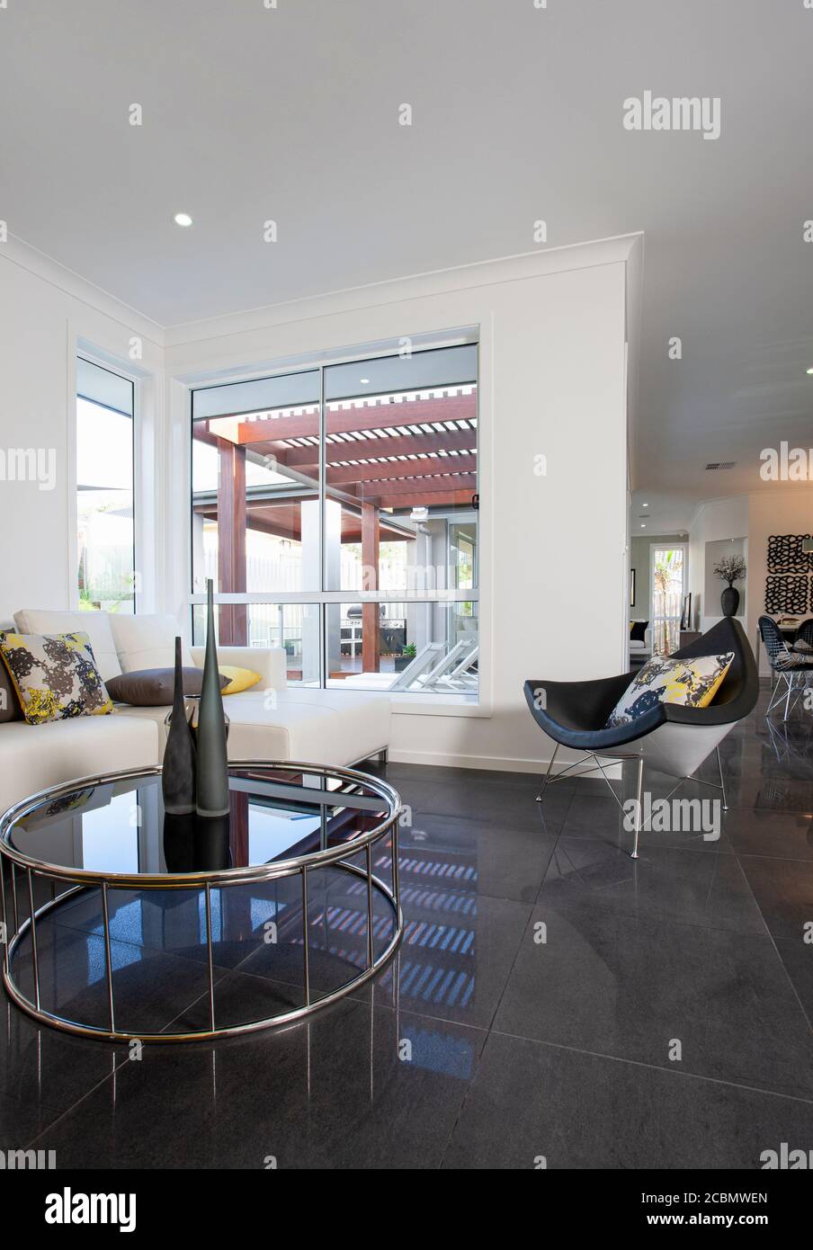 A modern cozy living room interior design Stock Photo - Alamy