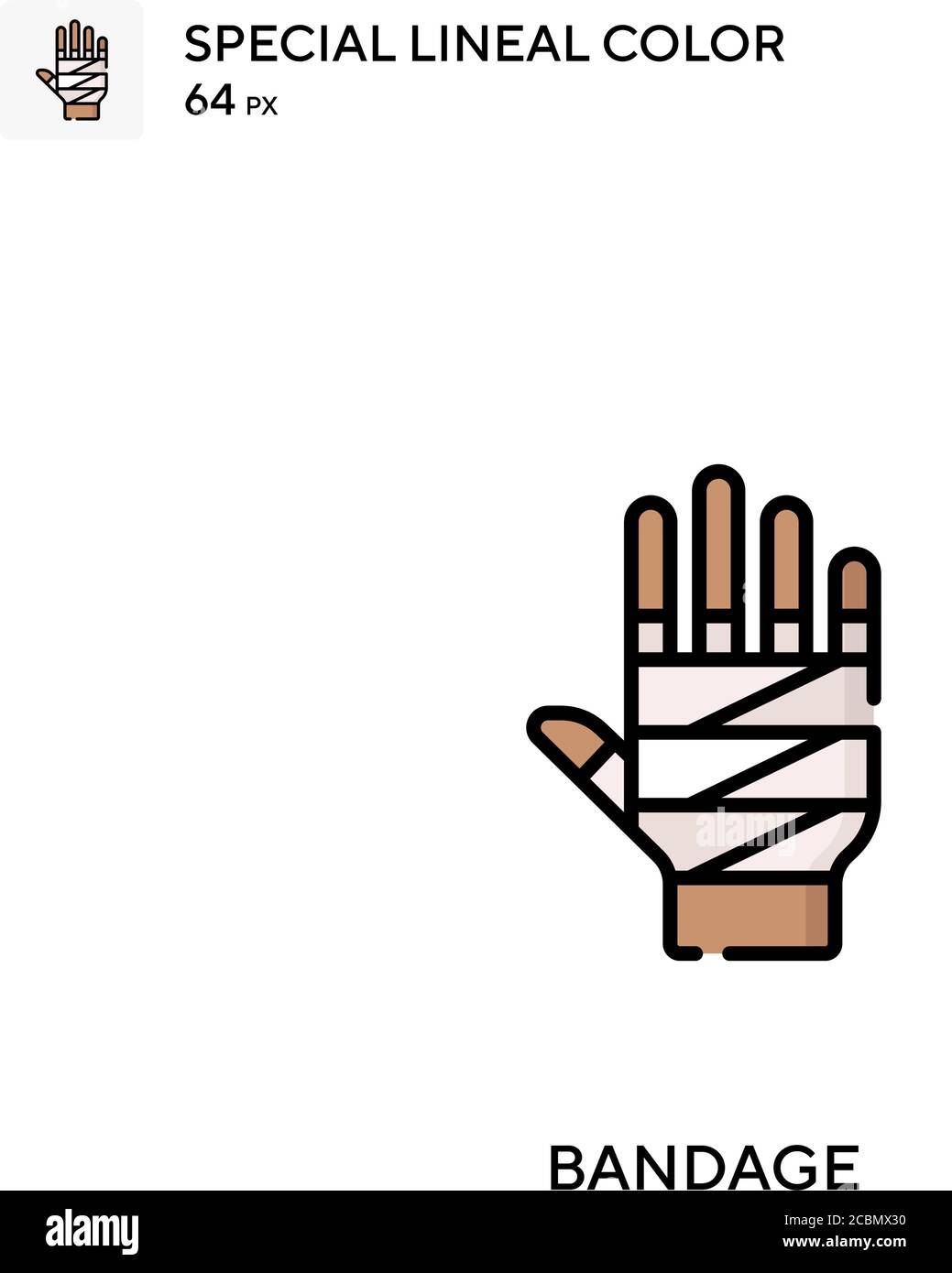 Bandage Special lineal color vector icon. Bandage icons for your ...
