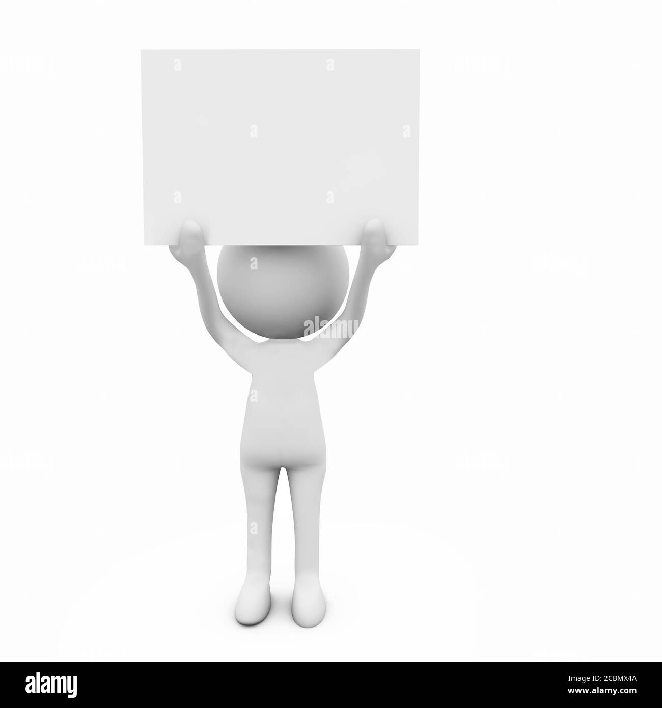 3d white people sign board Black and White Stock Photos & Images - Alamy