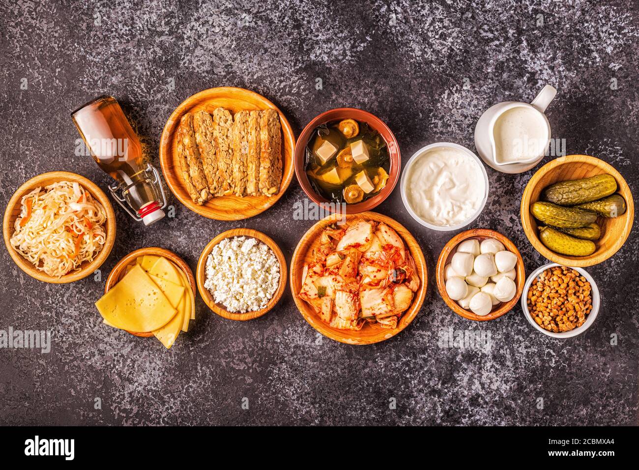 Fermented food, probiotics - kefir, kombucha, sauerkraut, pickles, miso ...