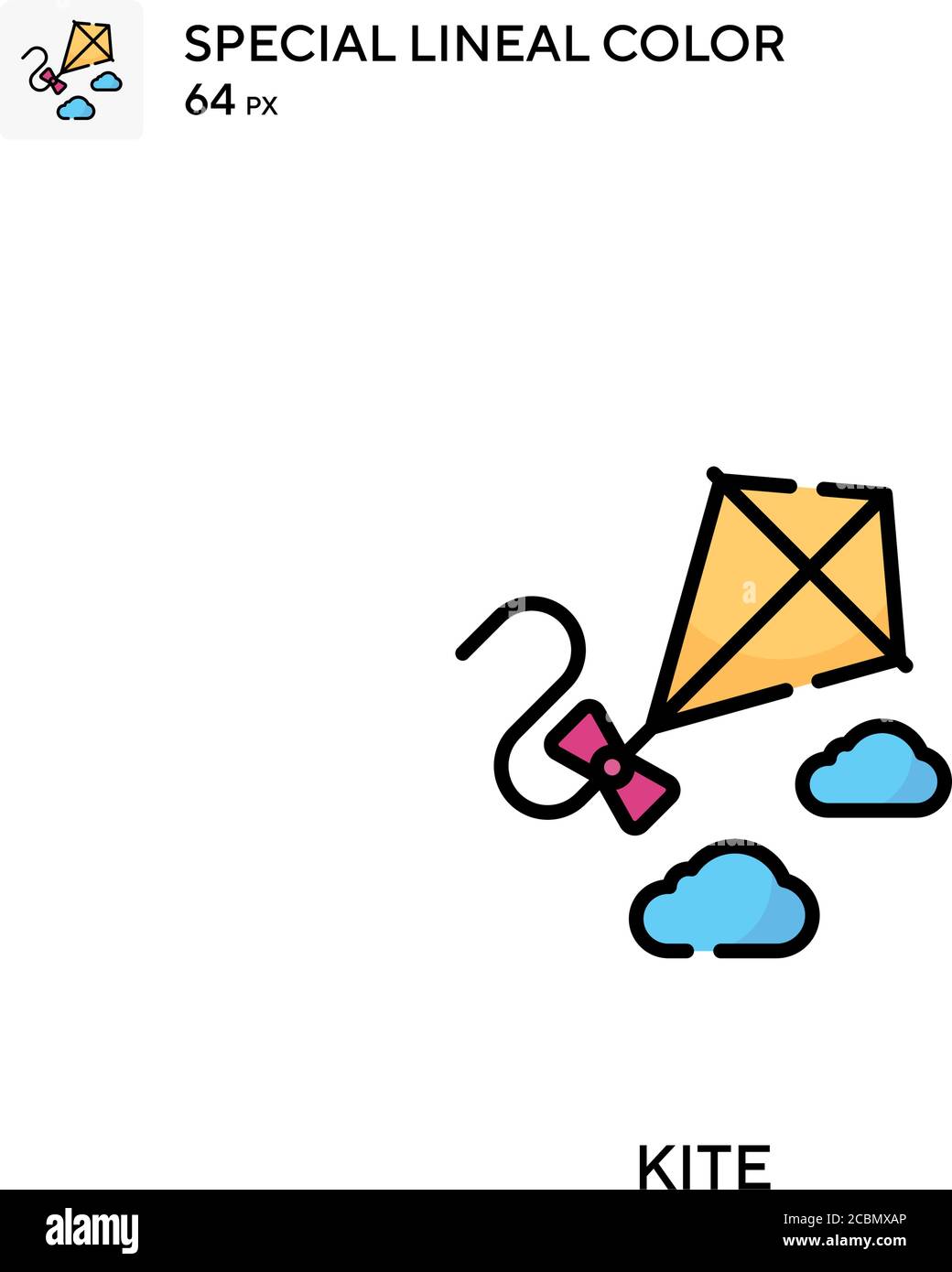 Kite Special lineal color vector icon. Kite icons for your business ...
