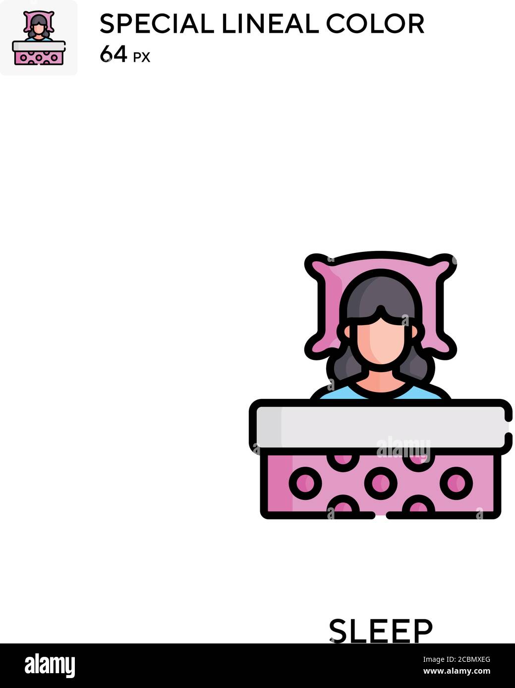 Sleep Special lineal color vector icon. Sleep icons for your business ...