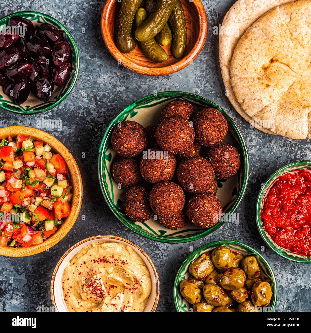Falafel - traditional dish of Israeli and Middle Eastern cuisine, top ...