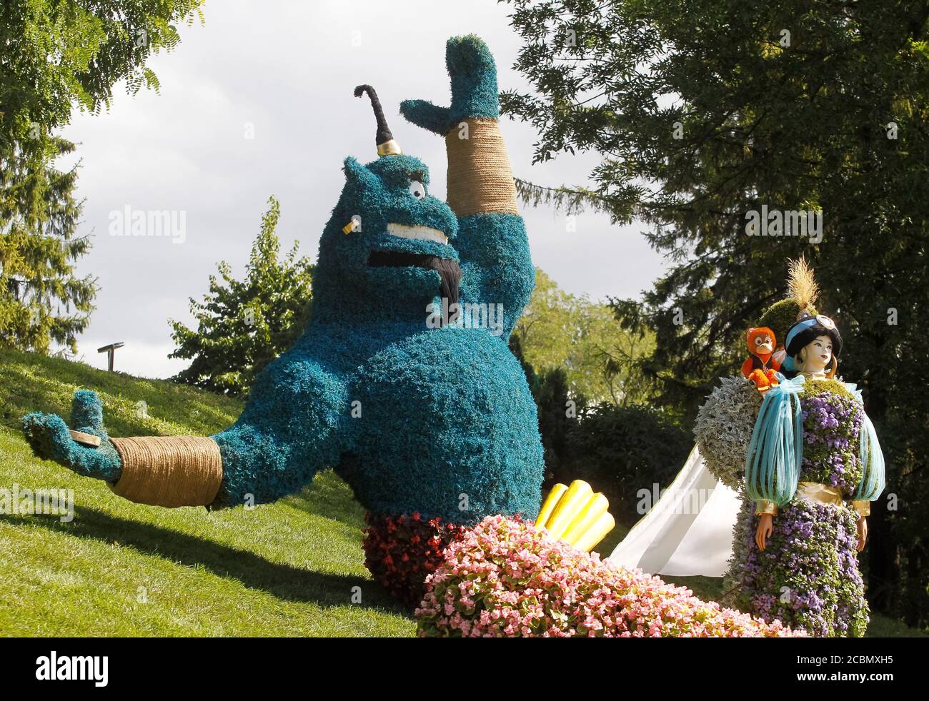 Characters from Aladdin cartoons seen during the exhibition.Over 300 ...