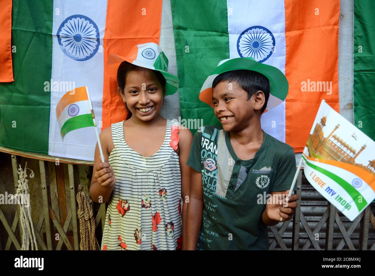 Street children to celebrate Independence Day on 15th August Stock ...