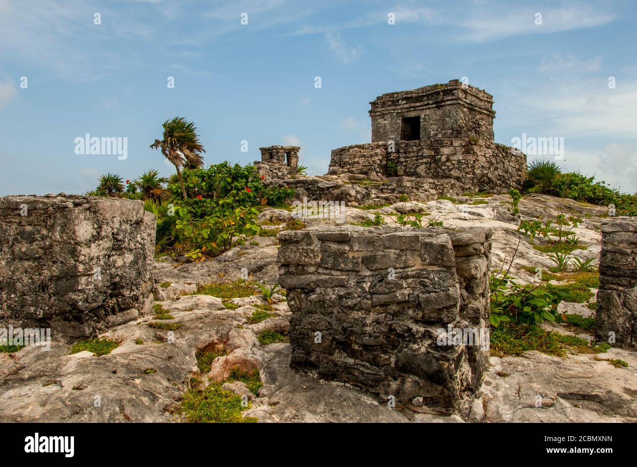 View of the Templo del Dios del Viento (Temple of the God of Wind) in ...