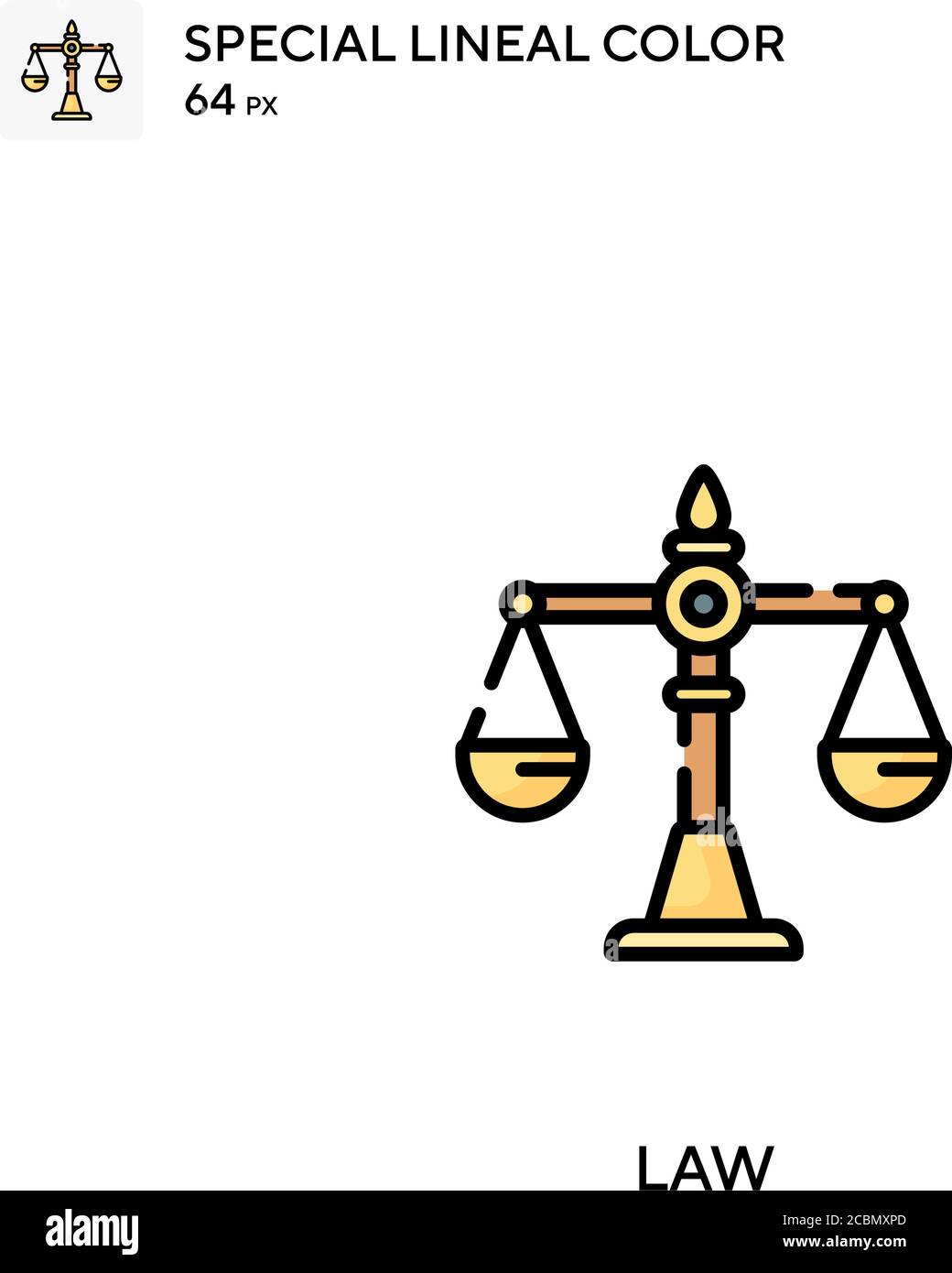 Law Special lineal color vector icon. Law icons for your business ...