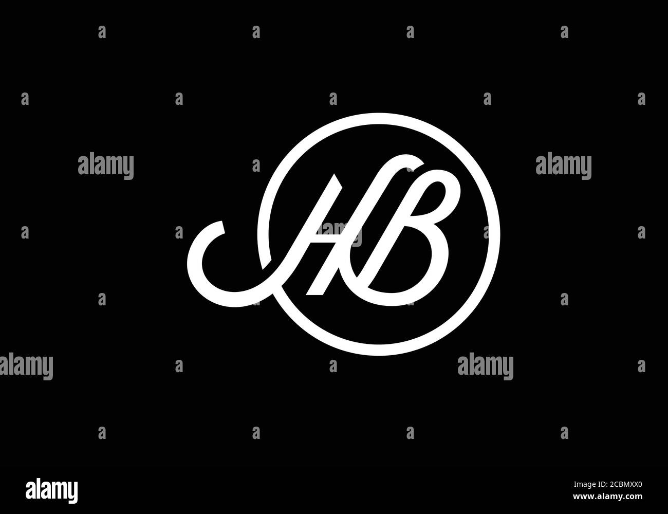 H B Initial Letter Logo design, Graphic Alphabet Symbol for Corporate ...