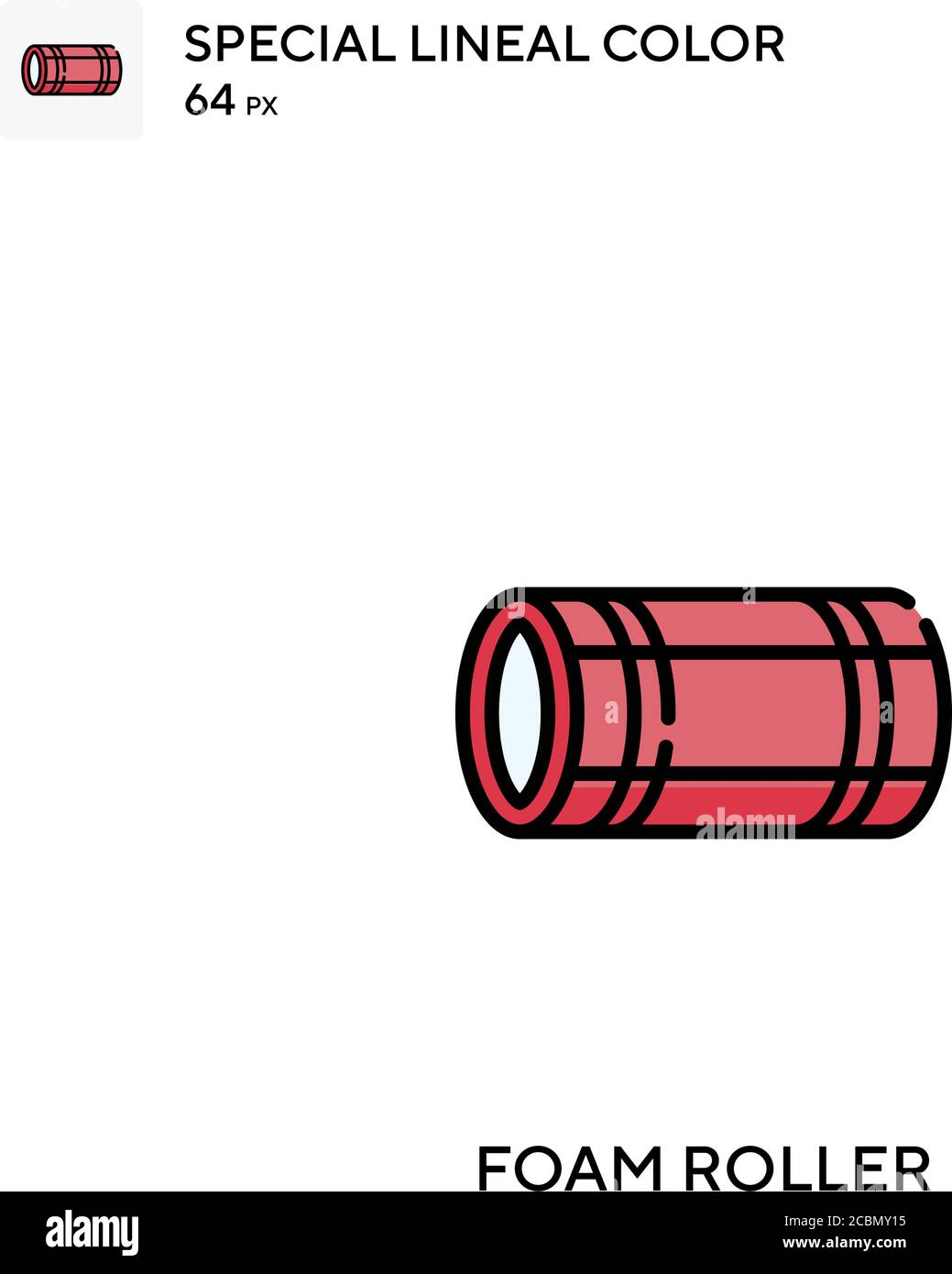 Foam roller Special lineal color vector icon. Foam roller icons for ...