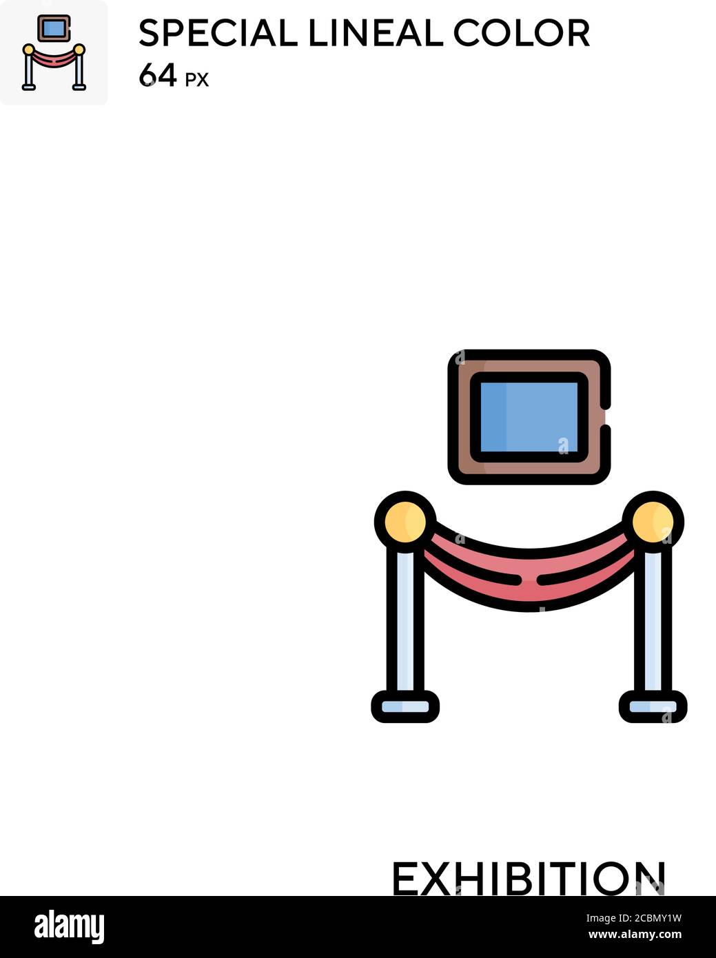 Exhibition Special lineal color vector icon. Exhibition icons for your ...