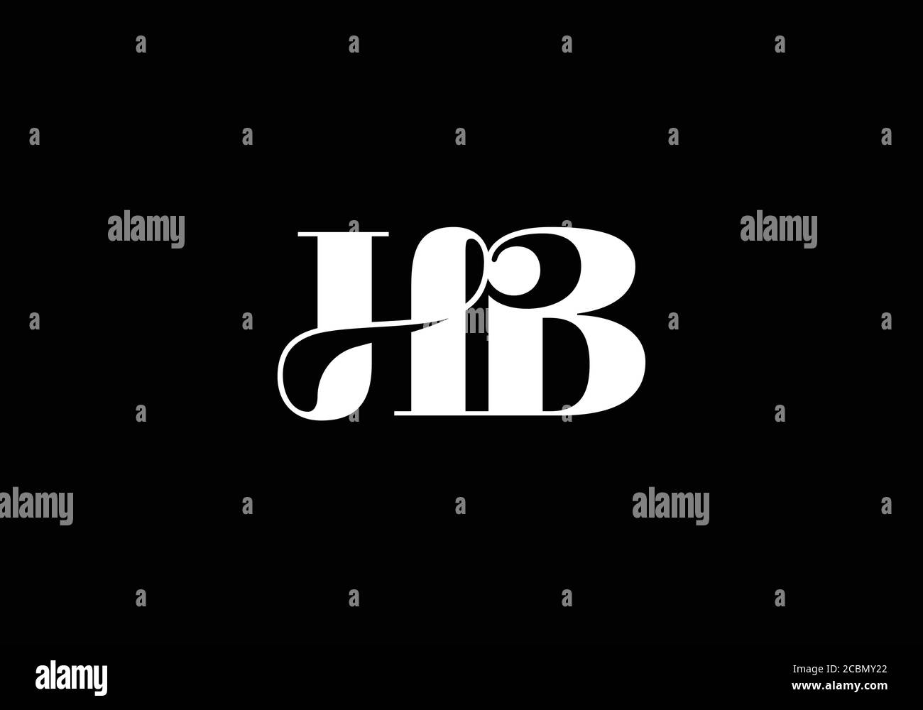 H B Initial Letter Logo design, Graphic Alphabet Symbol for Corporate ...