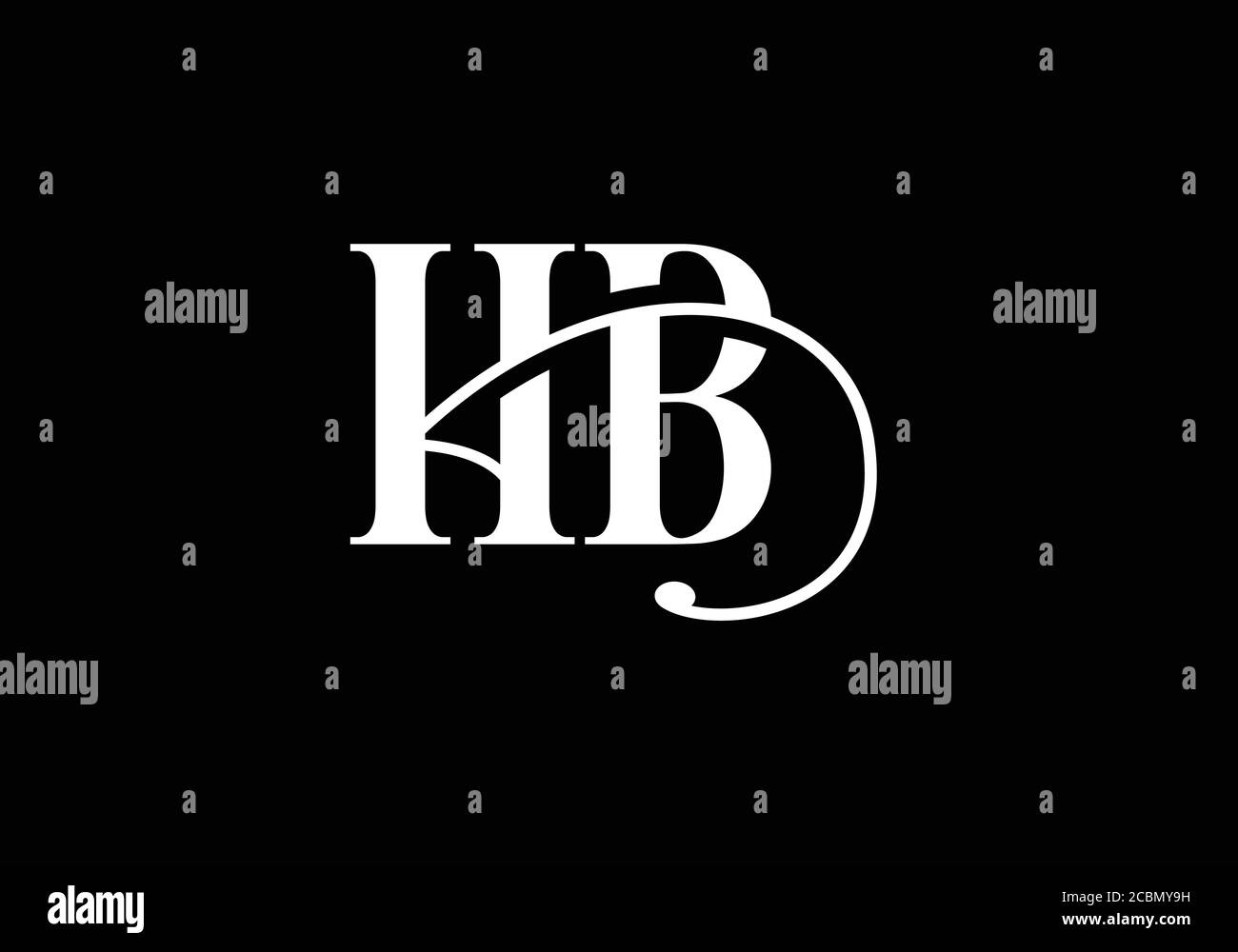 H B Initial Letter Logo design, Graphic Alphabet Symbol for Corporate ...