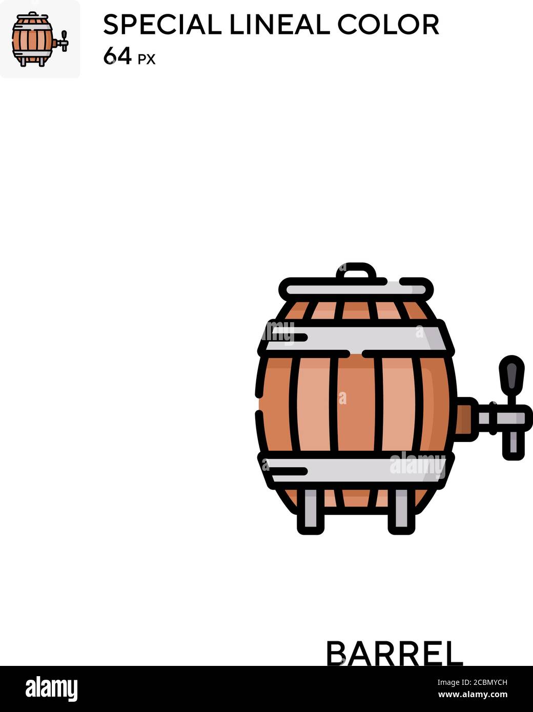 Barrel Special lineal color vector icon. Barrel icons for your business ...