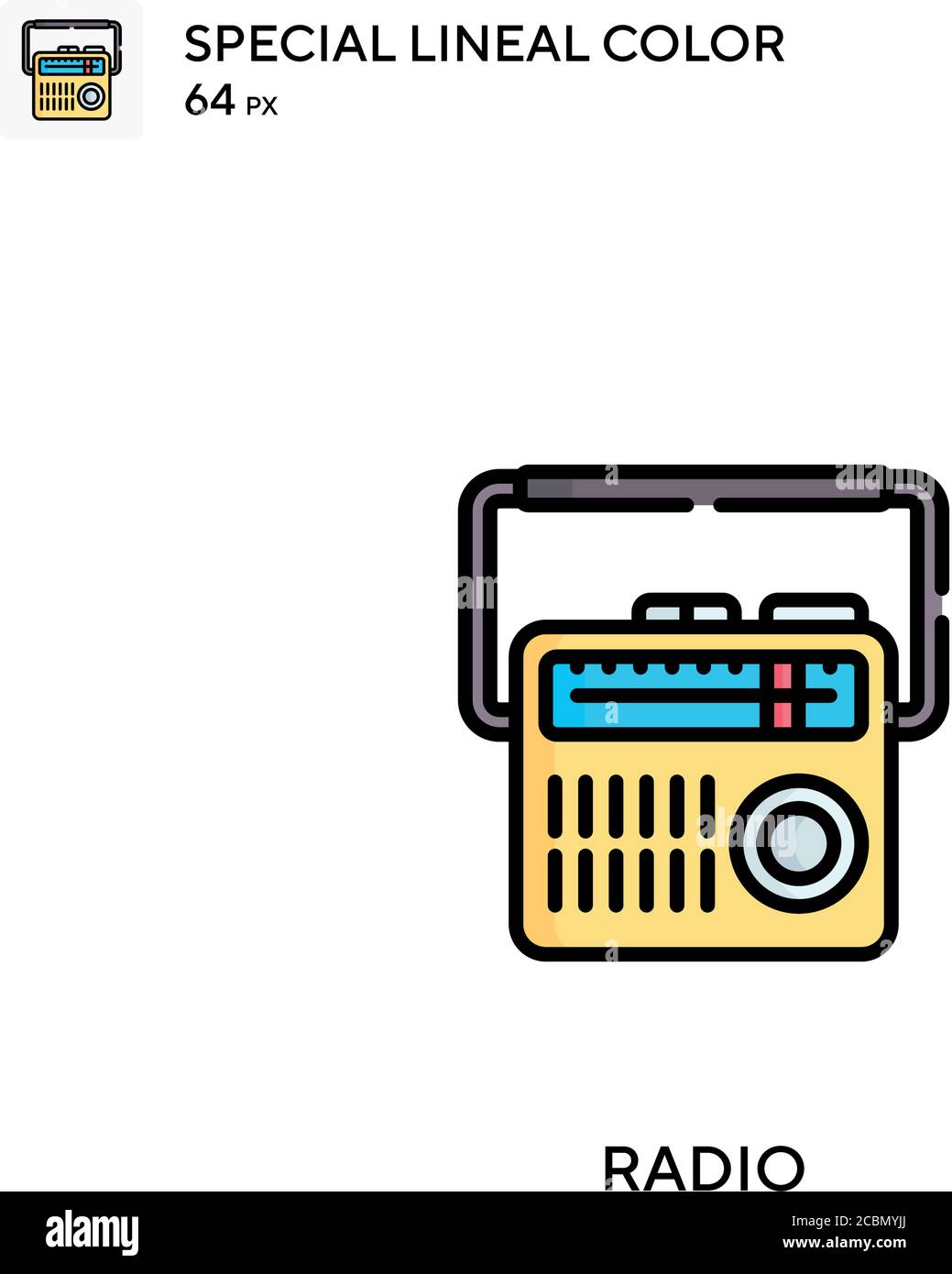 Radio Special lineal color vector icon. Radio icons for your business ...