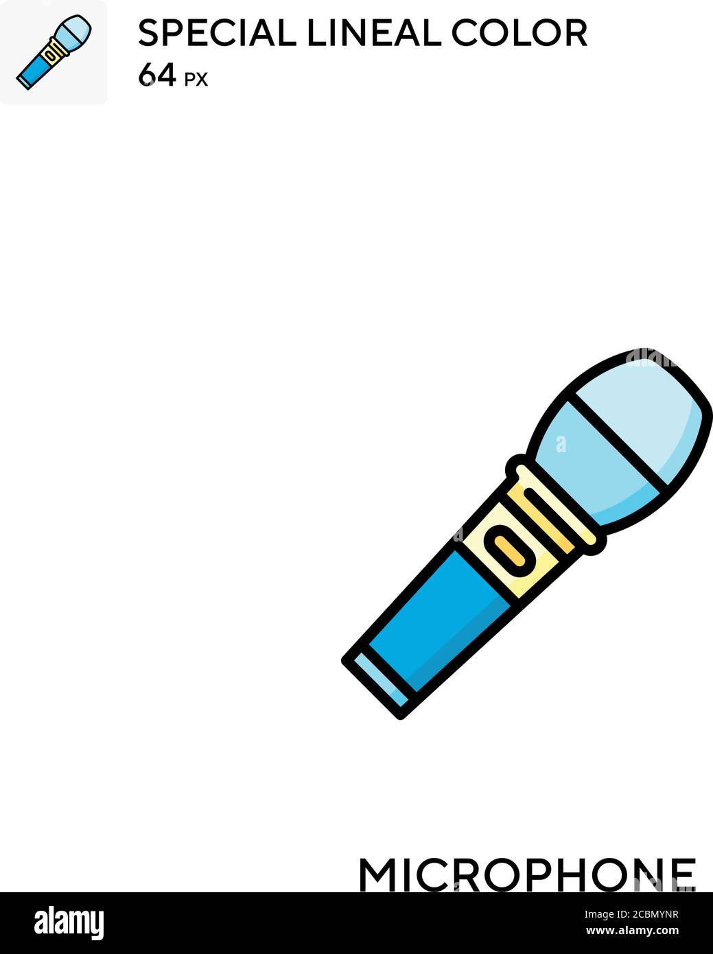 Microphone Special lineal color vector icon. Microphone icons for your ...