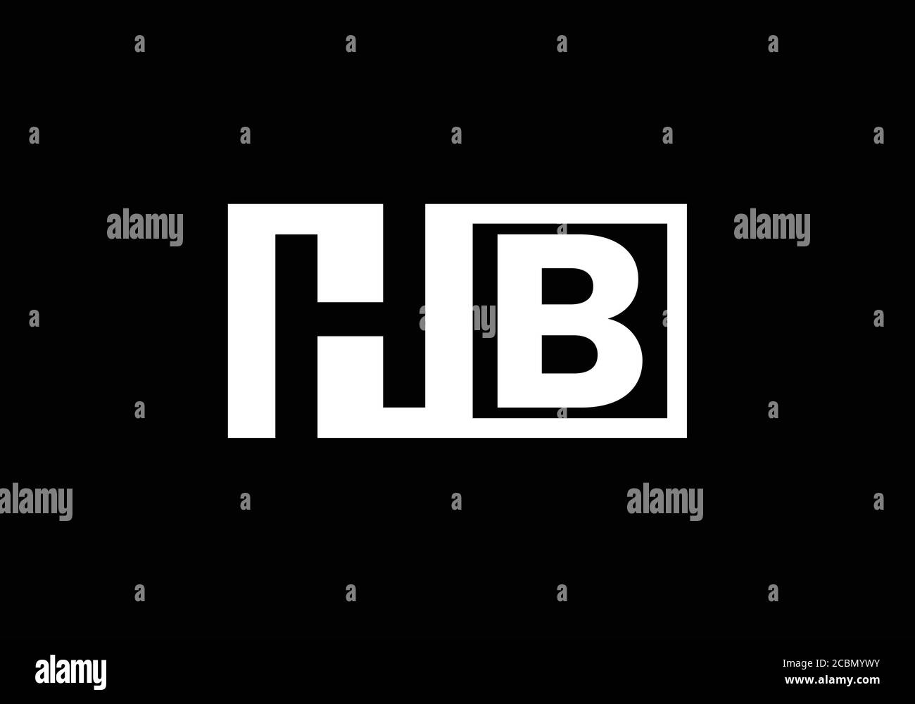 H B Initial Letter Logo design, Graphic Alphabet Symbol for Corporate ...