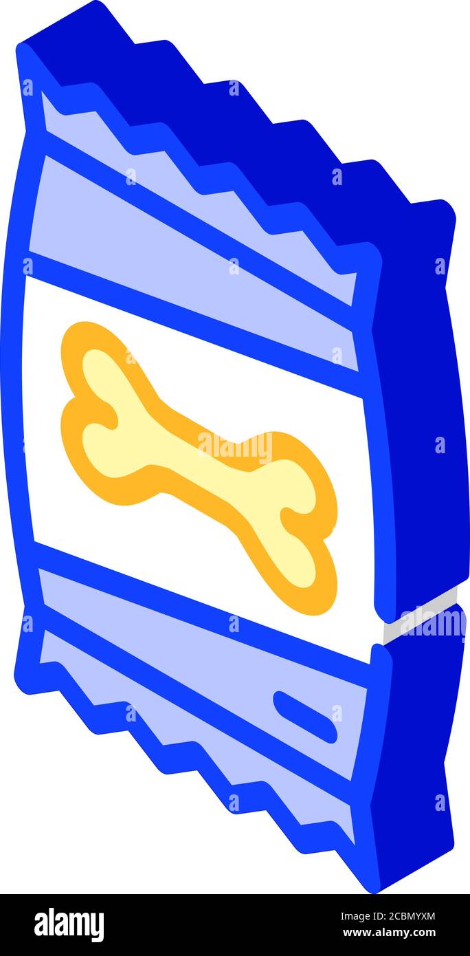 feed bag for dog isometric icon vector illustration Stock Vector Image ...