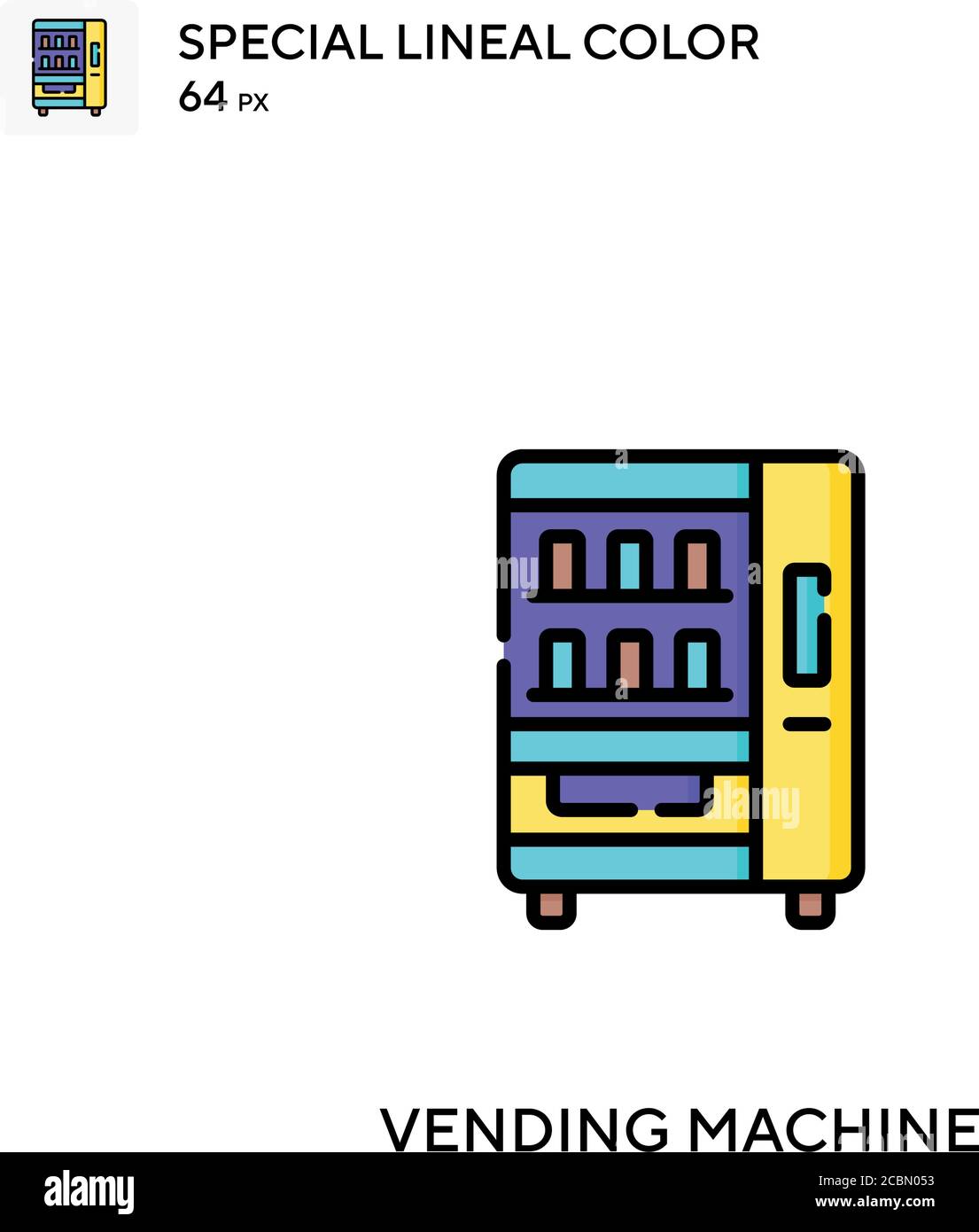Vending machine Special lineal color vector icon. Vending machine icons ...