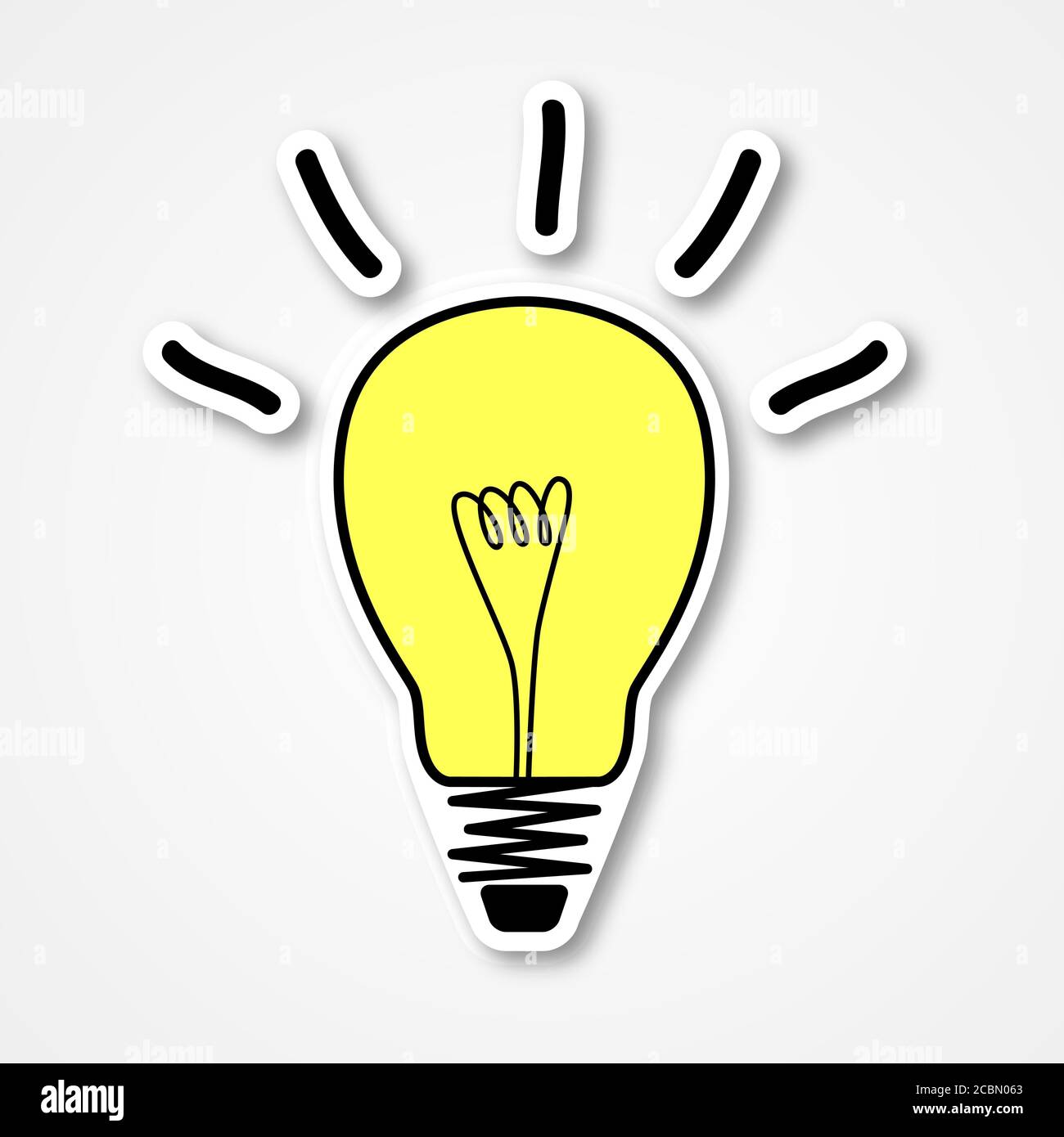 3D rendering of a shining light bulb on a white background Stock Photo ...