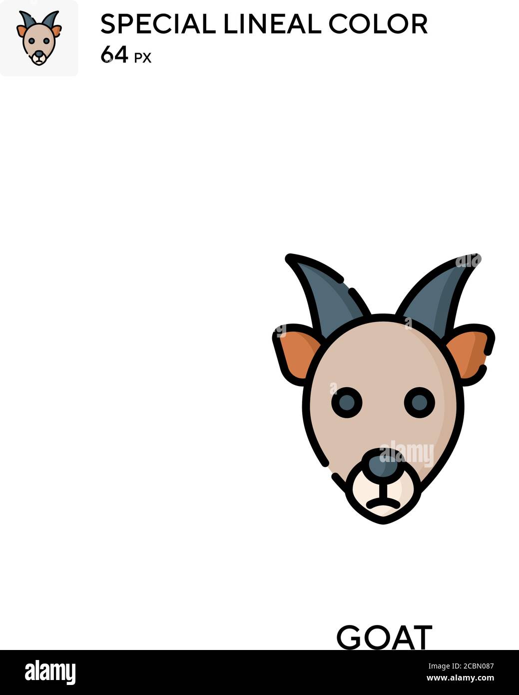 Goat Special lineal color vector icon. Goat icons for your business ...