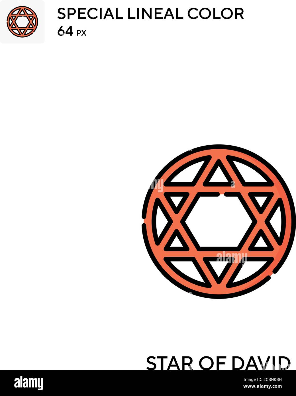 Star of david Special lineal color vector icon. Star of david icons for ...