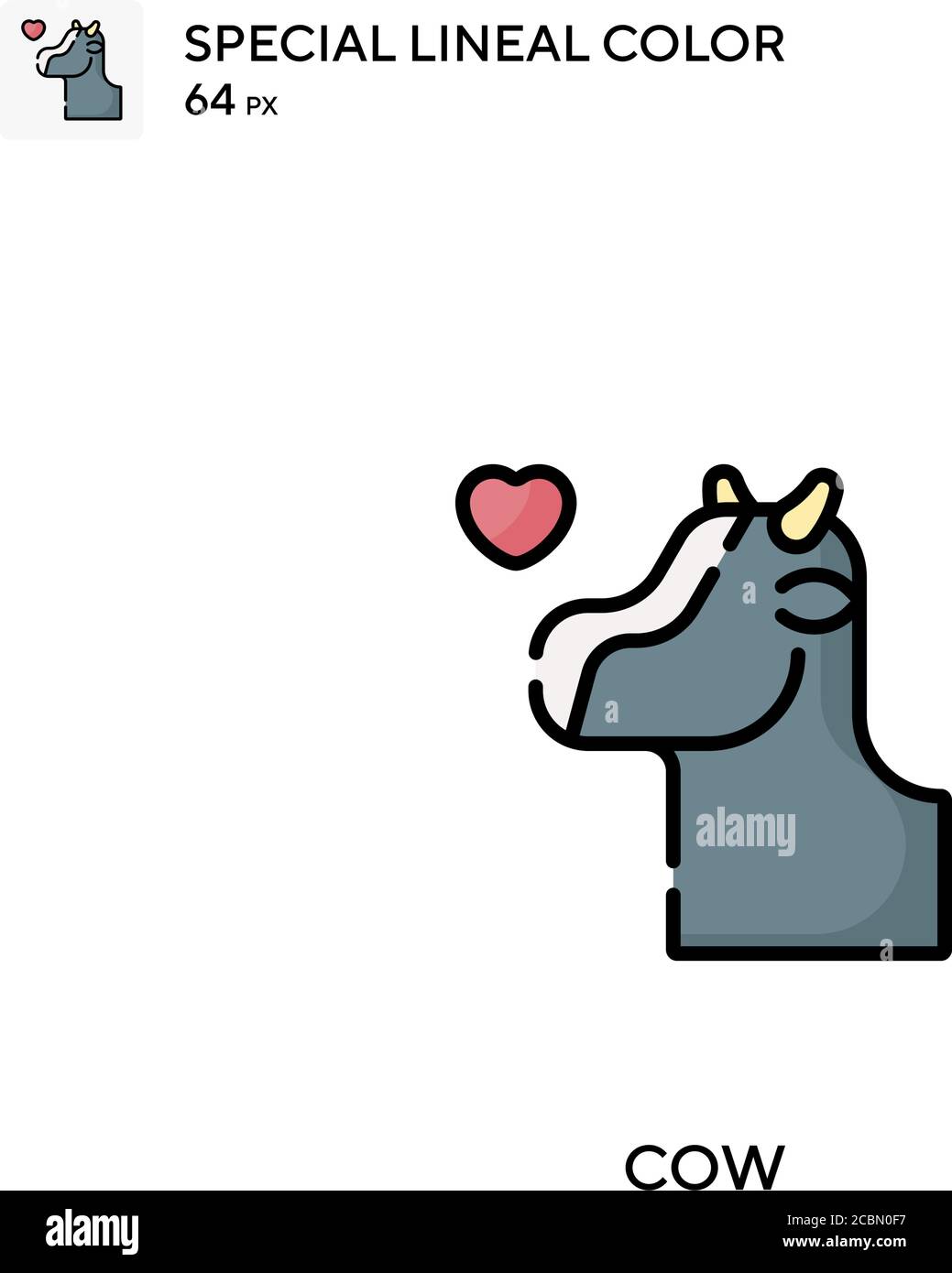 Cow Special lineal color vector icon. Cow icons for your business ...