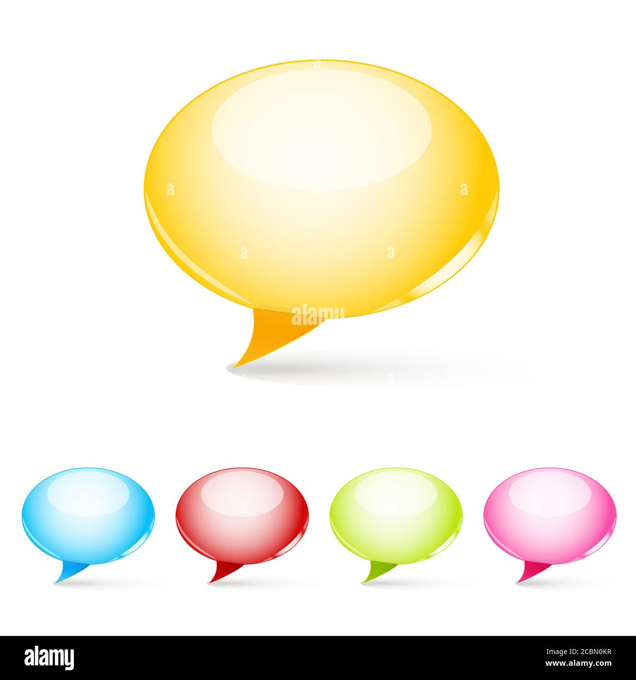 Illustration of colorful text bubbles isolated on a white background ...