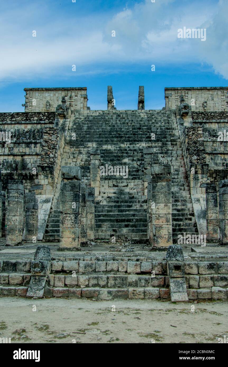The Temple of the Warrior in the Chichen Itza Archaeological Zone ...