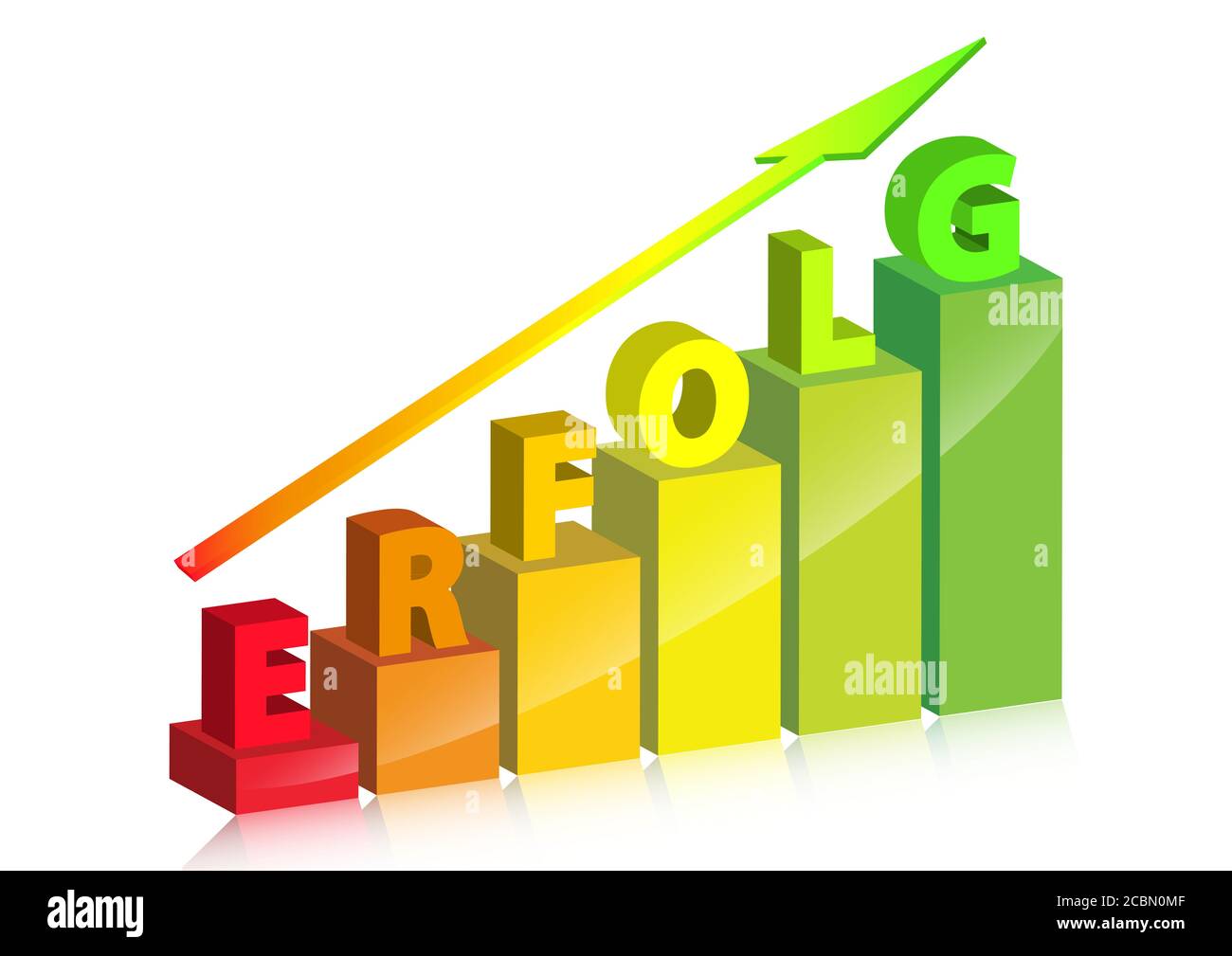 3D rendering of a growing chart graphic - business concept Stock Photo ...