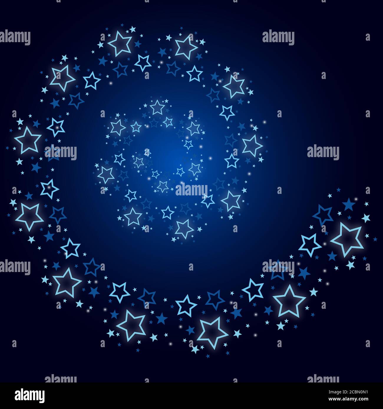 Illustration of rotating stars on a dark blue background - great for ...