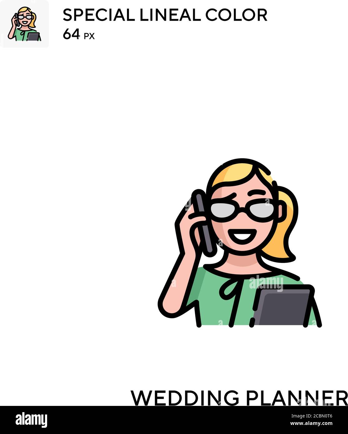 Wedding planner Special lineal color vector icon. Wedding planner icons ...