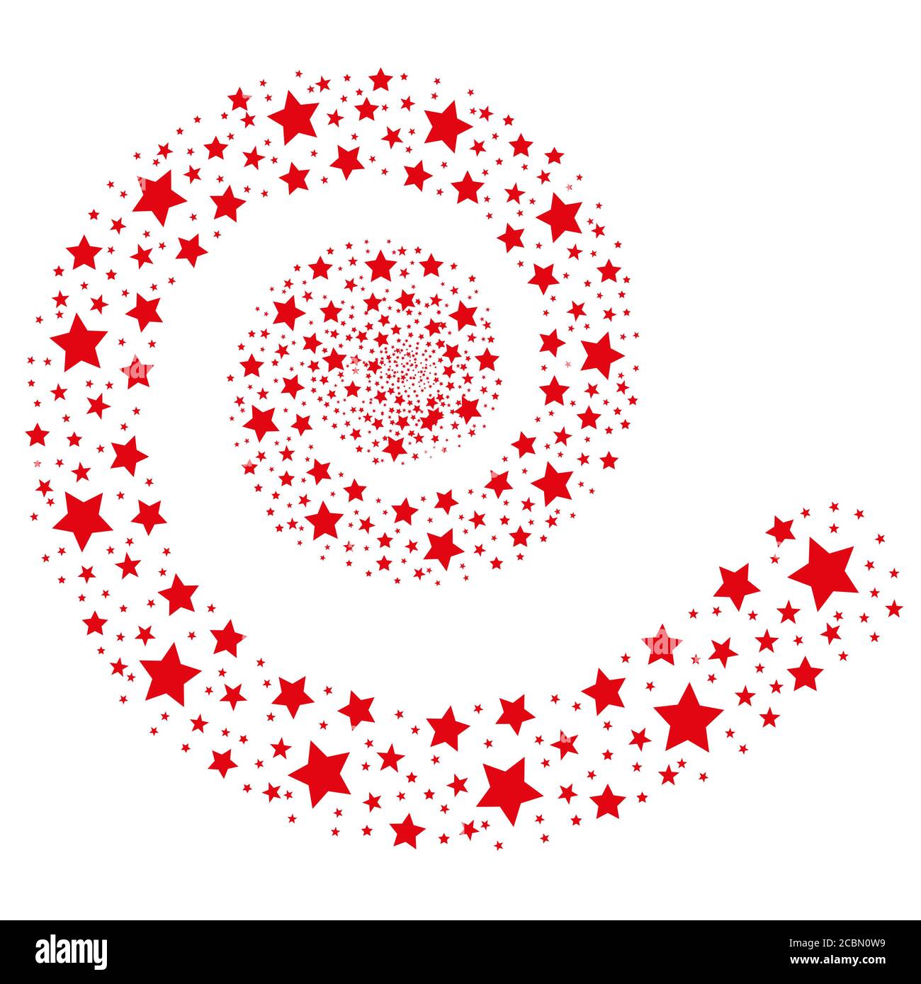 Illustration of red rotating stars isolated on a white background ...