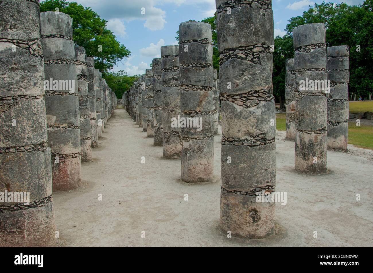 The square of the thousand columns at the Temple of the Warrior in the ...