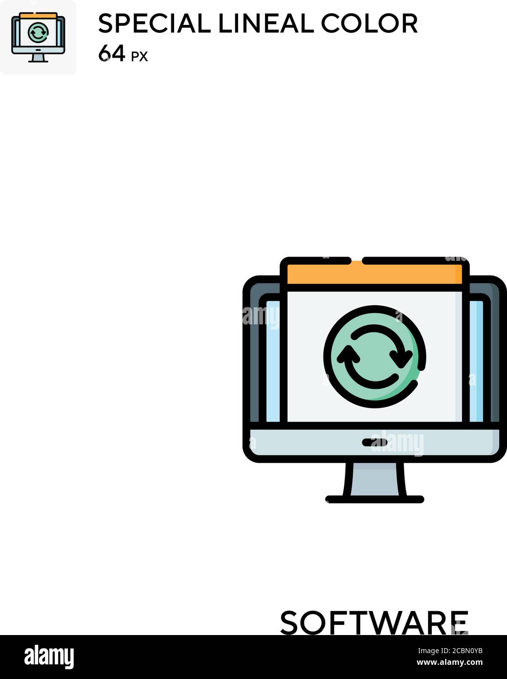 Software Special lineal color vector icon. Software icons for your ...