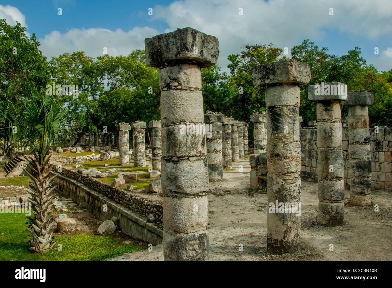 The square of the thousand columns at the Temple of the Warrior in the ...