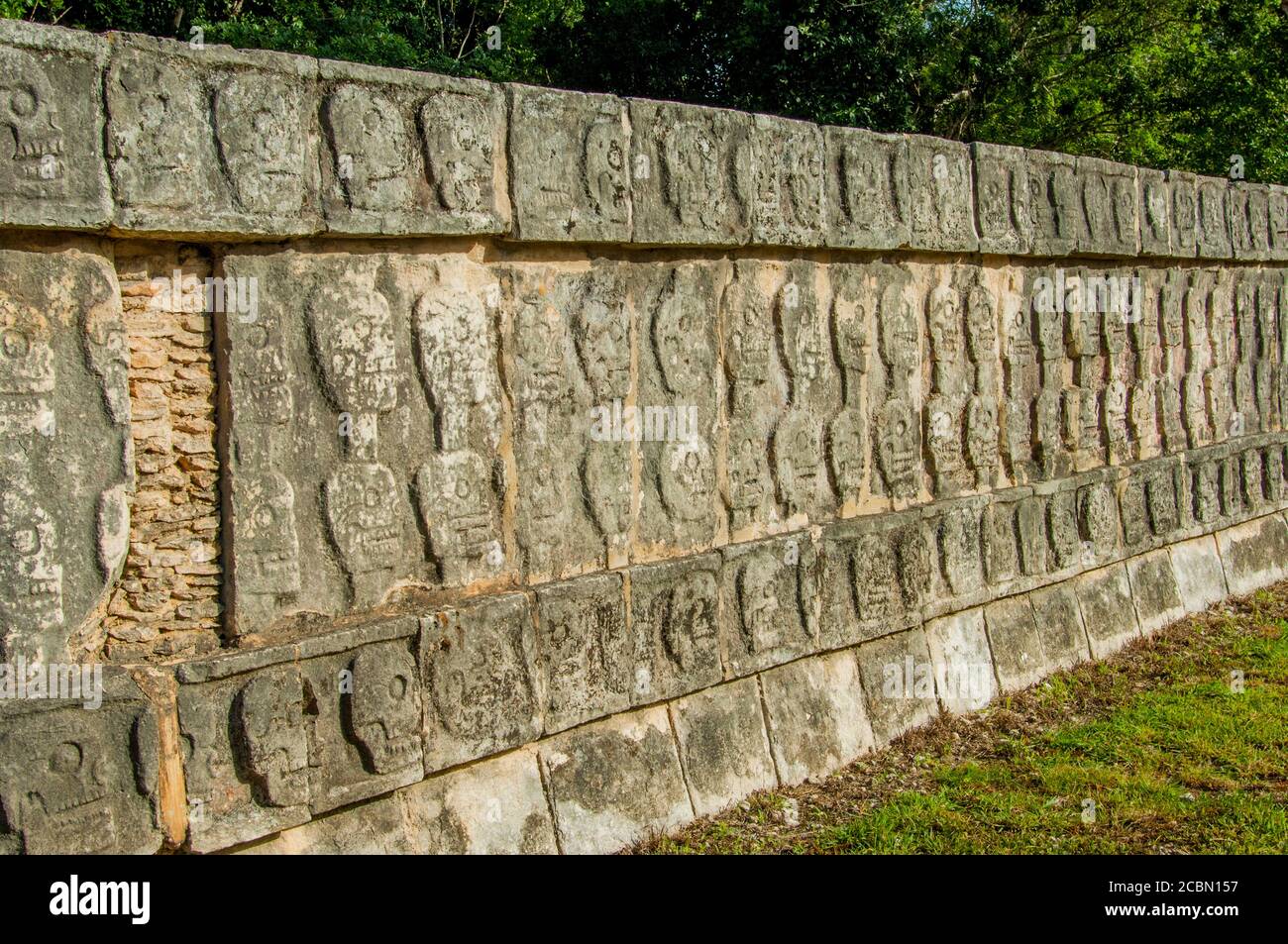 The Tzompantli or Skull Platform in the Chichen Itza Archaeological ...
