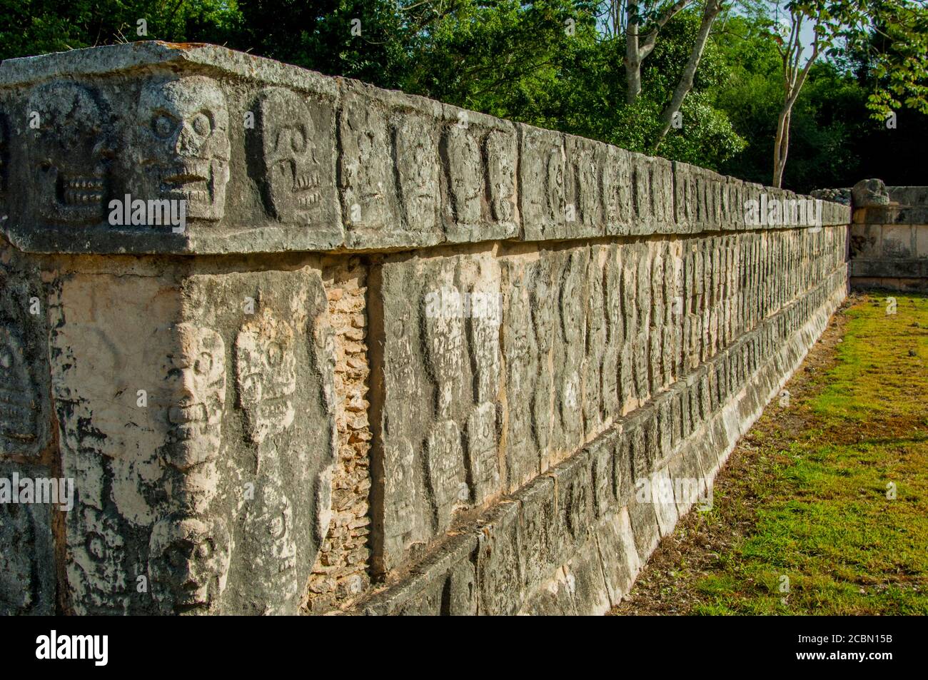 The Tzompantli or Skull Platform in the Chichen Itza Archaeological ...