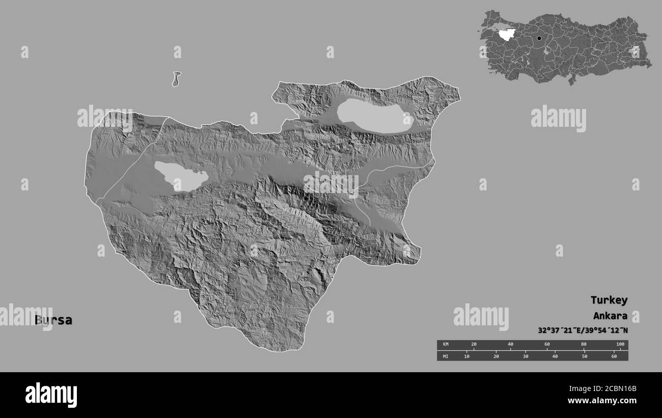 Map turkey bursa Black and White Stock Photos & Images - Alamy