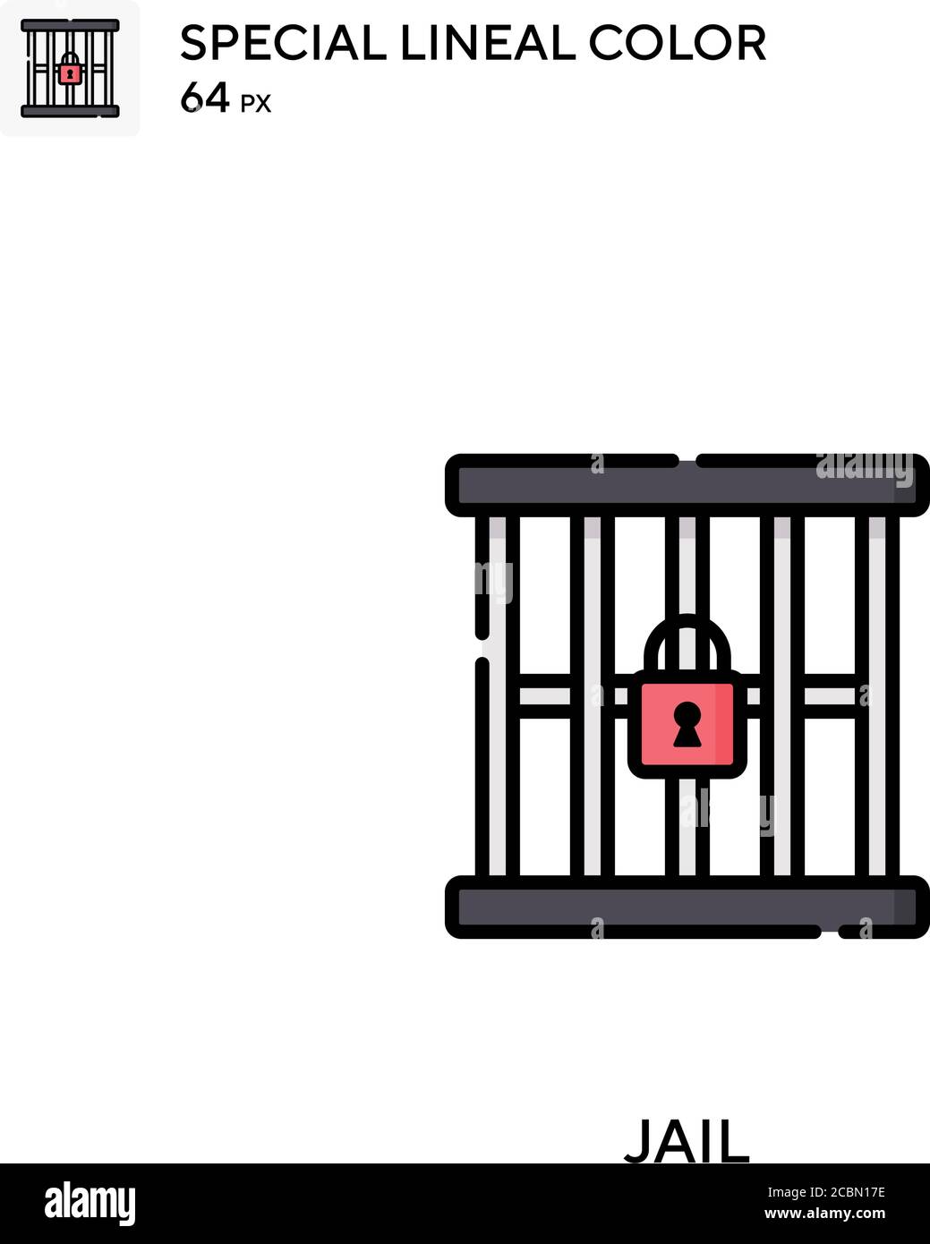Jail Special lineal color vector icon. Jail icons for your business ...