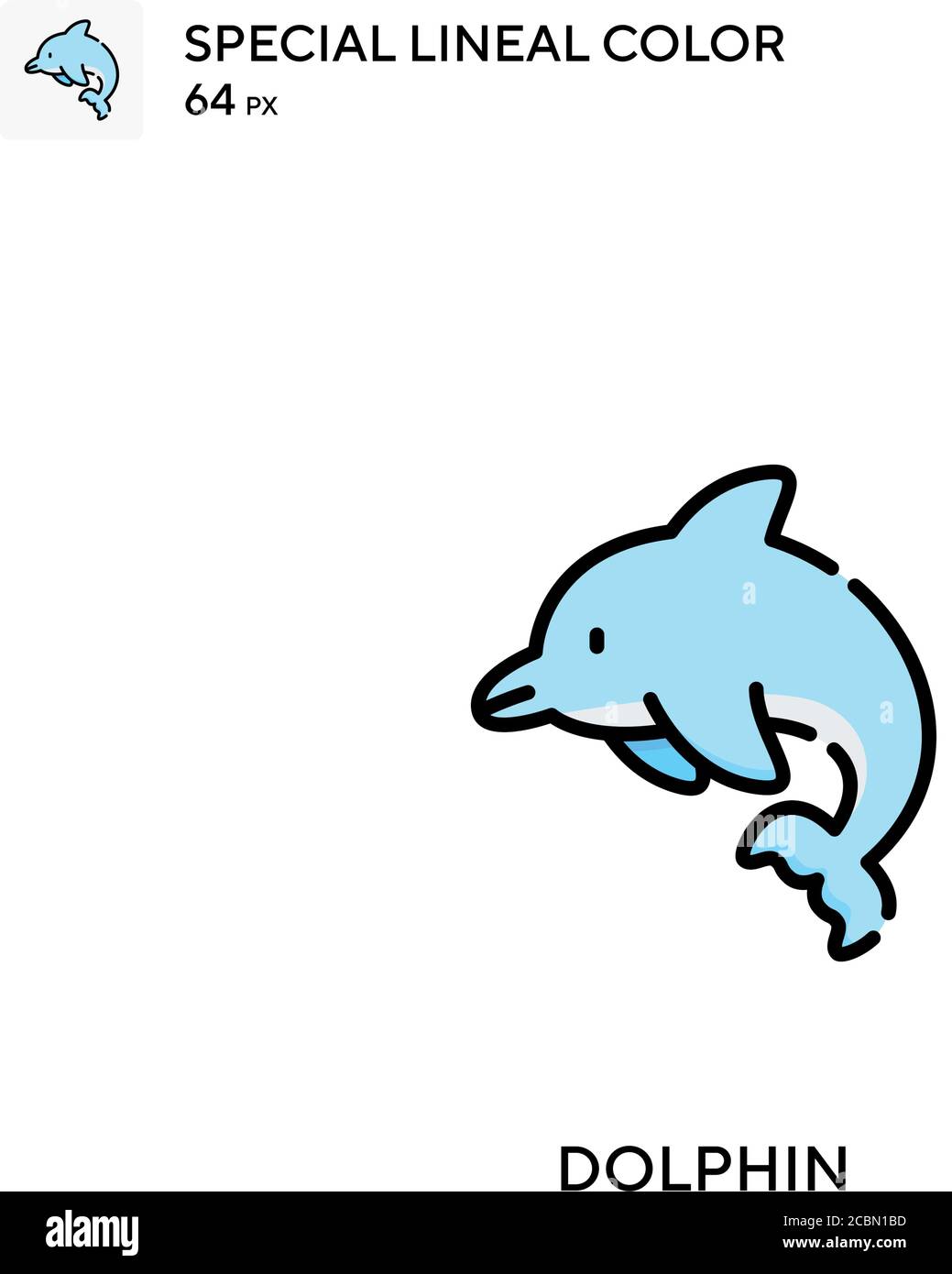 Dolphin Special lineal color vector icon. Dolphin icons for your ...